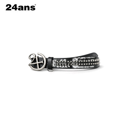 24ANS LTD 轻亚punk皮带 ⑴朋克印花⑵手工铆钉⑶定制带头
