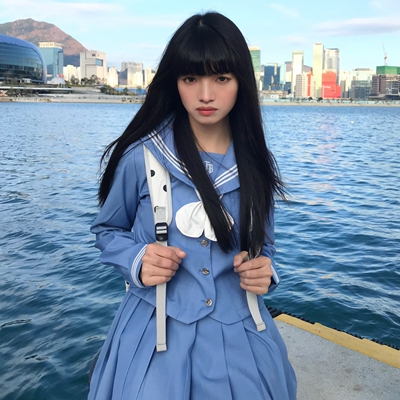 一封信水方晴熊本蓝水色水手服