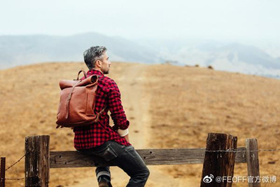 复古复古头层牛皮手工双肩背包