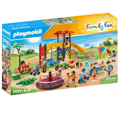 playmobil摩比世界71571大型儿童游乐场带冰淇淋车游乐园玩具
