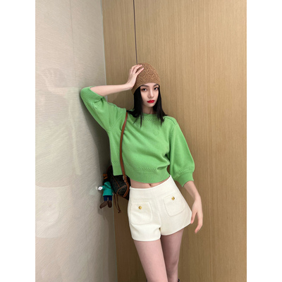 NancyCavally云柔镂空爱心毛衣