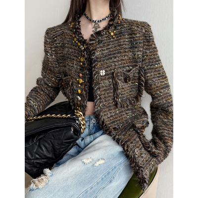 NancyCavally手工陶瓷珠小香外套