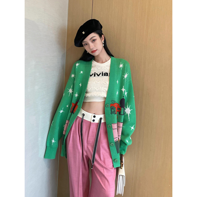 NancyCavally金丝欧根纱针织衫