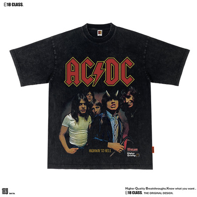 乐队ACDC摇滚美式短袖T恤