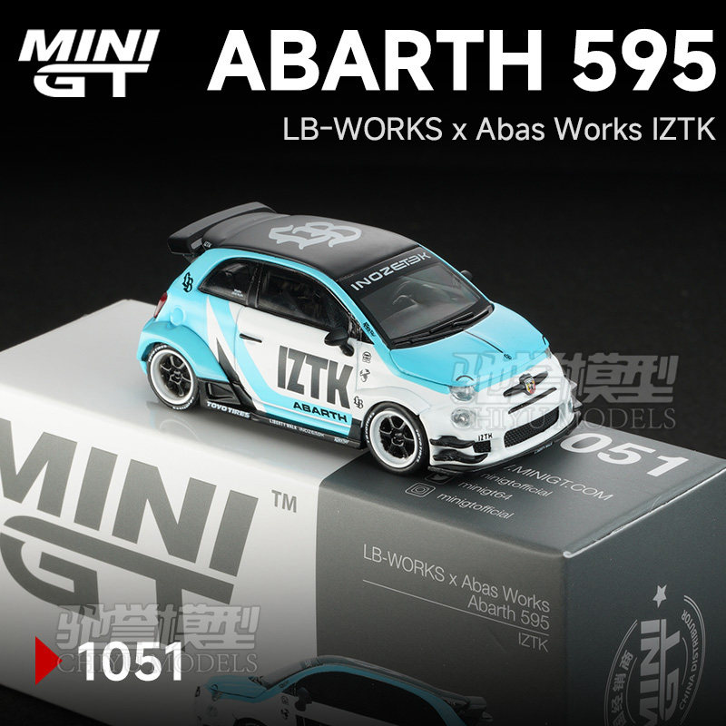 驰誉模型 MINIGT 1:64 #1051 阿巴斯 595 LB-WORKS 合金汽车模型