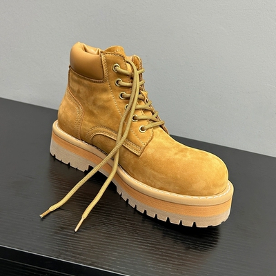 帕达索厚底轻便马丁靴真皮工装靴