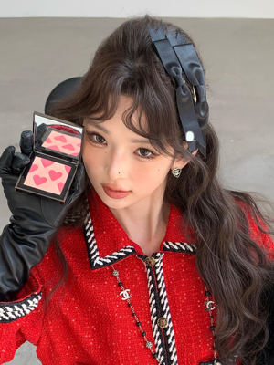 娇嗲黑金/进口日本缎面丝带小香风蝴蝶结发夹长飘带发卡夹发饰