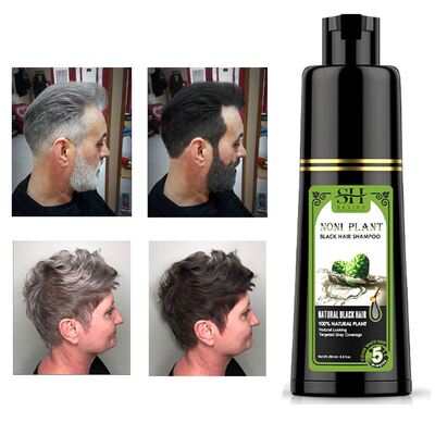Natural Fast Hair Noni Plant Black Hair Color Dye Shampoo