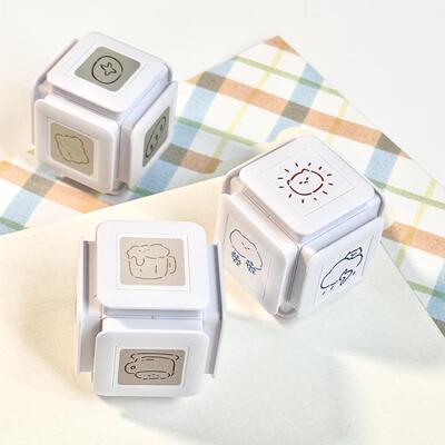 可爱猫咪天气六面印章