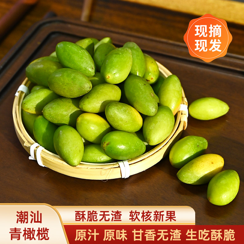 潮汕大妈青枣橄榄新鲜现摘正宗金灶青橄榄果酥脆回甘孕妇水果生吃