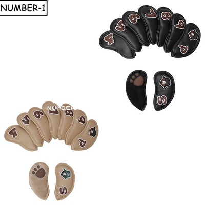 韩国代购goldenbear高尔夫杆套25年男女四季徽标图案铁杆套护杆套