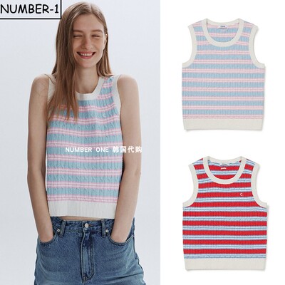 韩国代购CLOVE高尔夫球服26年女款夏季条纹透气轻薄百搭背心