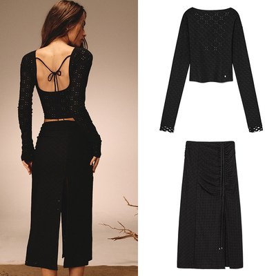 GLOWNY蕾丝镂空辣妹套装