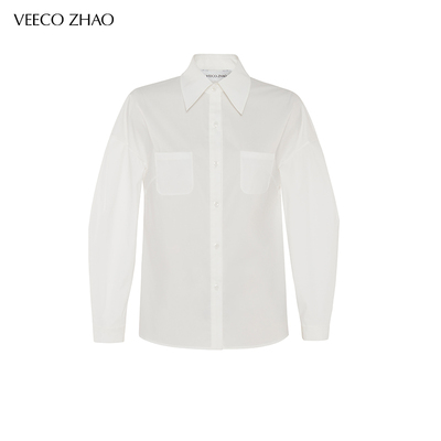VEECO ZHAO落肩袖衬衣秋冬新品设计师款修身显瘦百搭衬衣
