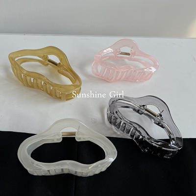 抓夹百搭简约线条加大号鲨鱼夹