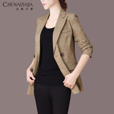 尘埃之家中长复古外套西服