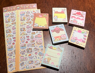 potato bb原创 长颈鹿餐厅 小元素百搭可爱拼贴mini便签