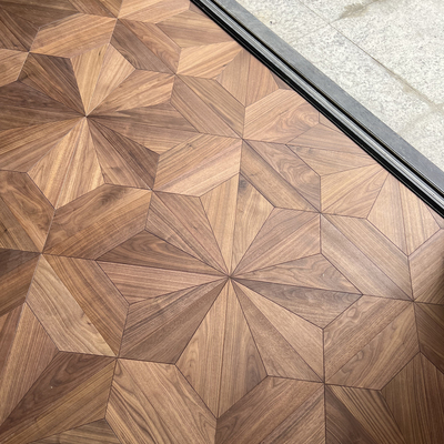 黑胡桃云杉木钻石拼花