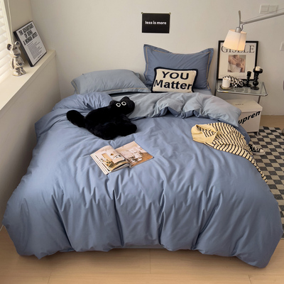 100%全棉被套单件纯棉被罩150x200x230纯色被单人1.5米160x210cm