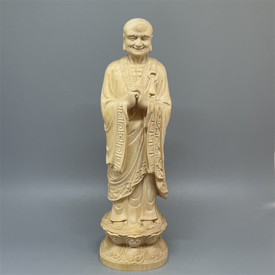 《正宗小叶黄杨木》迦叶佛像摆件