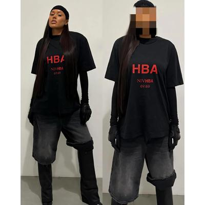 香港正品HBA Hood By Air 标语NIVHBA 69印花图案短袖T恤tee男女