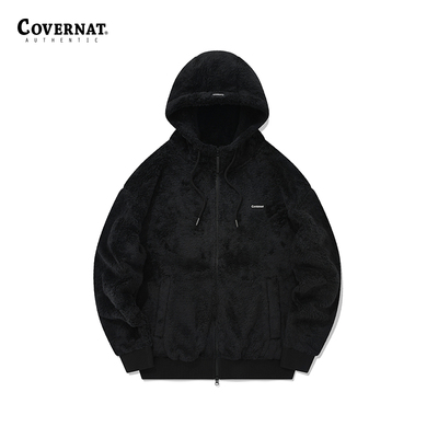 Covernat羊羔绒外套秋冬连帽居家保暖夹克潮牌穿搭上衣男女同款