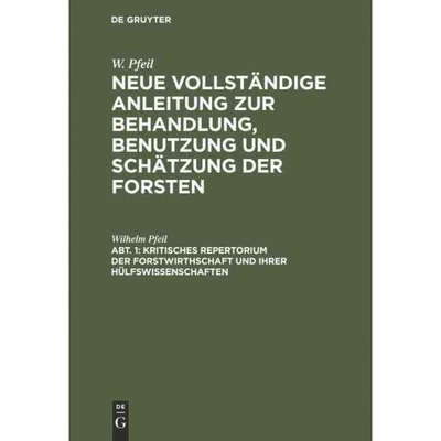 按需印刷DEG Kritisches Repertorium der Forstwirthschaft und ihrer Hülfswissenschaften[9783111206004]