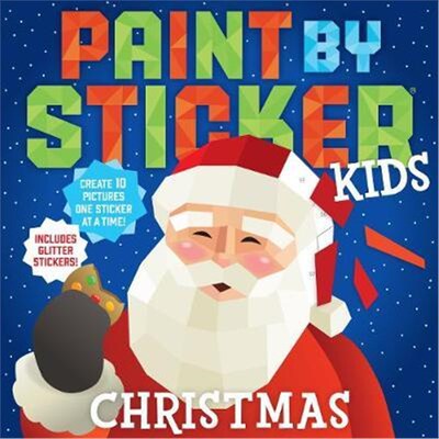预订不退不换Paint by Sticker Kids: Christmas:Create 10 Pictures One Sticker at a Time! Includes Glitter Stickers