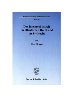 预订不退不换德语Der Innenrechtsstreit im ?ffentlichen Recht und im Zivilrecht.:Dissertationsschrift