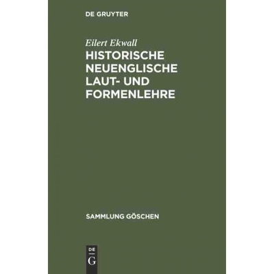 按需印刷DEG Historische neuenglische Laut  und Formenlehre[9783111214948]