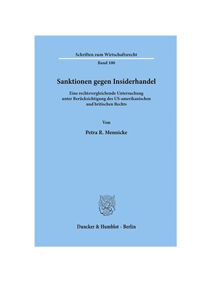 预订【德语】Sanktionen gegen Insiderhandel.:Eine rechtsvergleichende Untersuchung unter Berücksichtigung des US-amerika