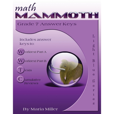 按需印刷Math Mammoth Grade 7 Answer Keys[9781942715276]