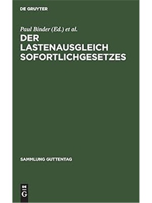 预订不退不换德语Der Lastenausgleich Sofortlichgesetzes