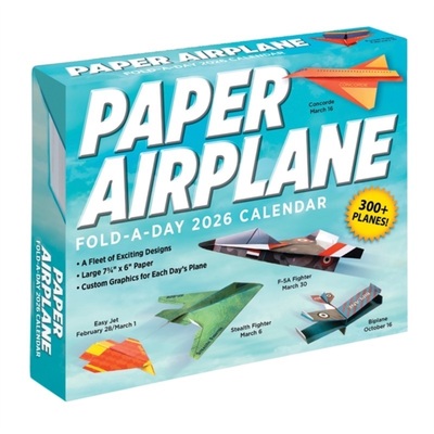 2026原版日历台历 纸飞机2026年每日一折日历Paper Airplane 2026 Fold-A-Day Calendar