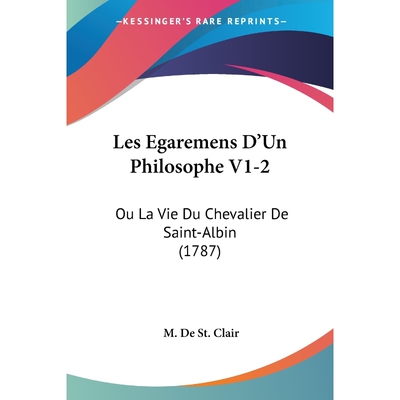 按需印刷不退不换Les Egaremens D'Un Philosophe V1-2[9781104647735]