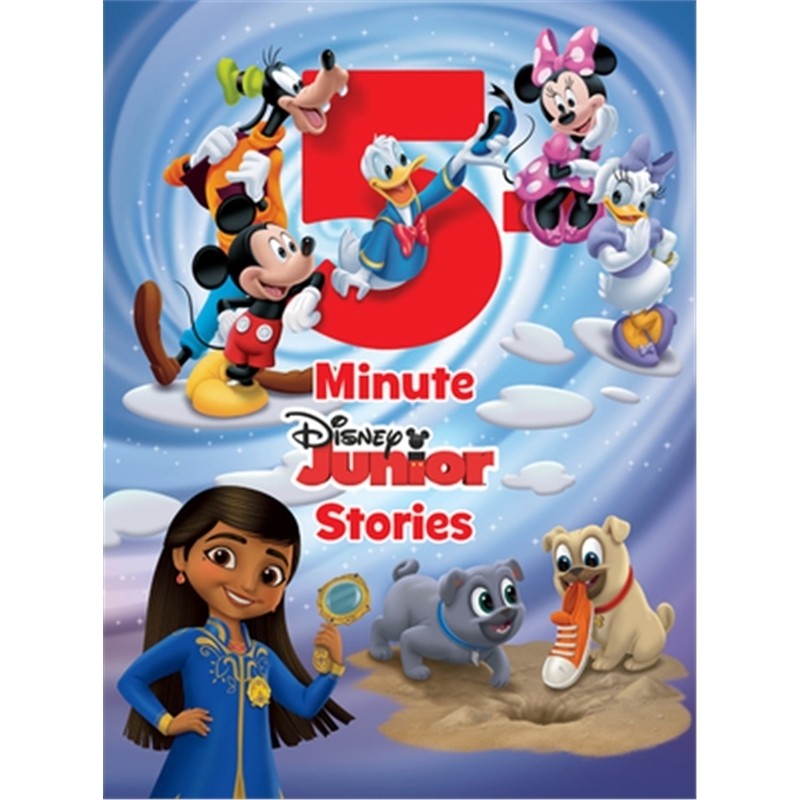 精装迪士尼 5-Minute Disney Junior Stories英文原版儿童读物迪士尼5分钟故事集精装全彩插图 12个故事合辑 5-8 ...