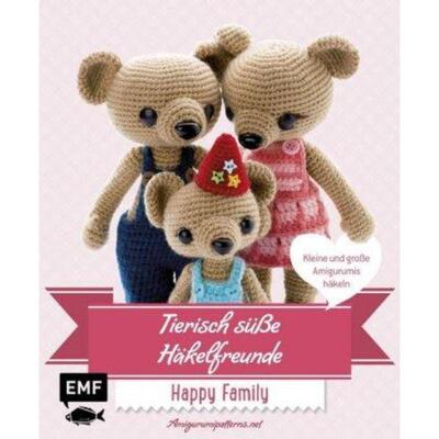 预订【德语】 Tierisch süße Häkelfreunde Happy Family:Kleine und große Amigurumis häkel