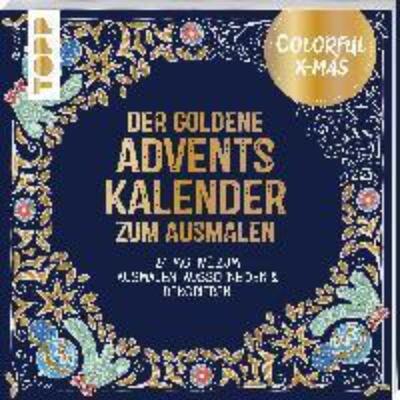 预订不退不换德语 Colorful Christmas - Der goldene Adventskalender zum Ausmalen:24 Motive zum Ausmale