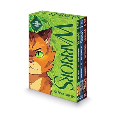 现货 Warriors Graphic Novel: The Prophecies Begin #1-#3: 猫武士：预言开始1-3册套装  漫画 [9780063440104] 上海外文