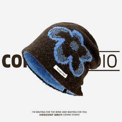 韩版ins博主同款花朵软糯冷帽