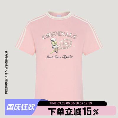 阿迪达斯三叶草女款休闲短袖