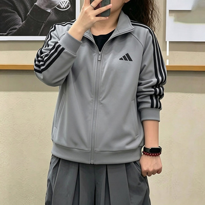 阿迪达斯男款立领外套