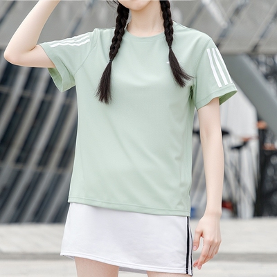 阿迪达斯女款快干透气运动短袖