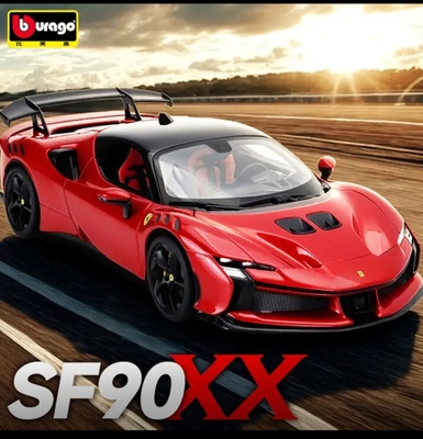 比美高1/18法拉利SF90XX Stradale合金汽车模型摆件收藏礼品展示