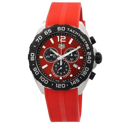 TAG Heuer Formula 1计时表石英红色表盘男士手表CAZ101ANFT8055