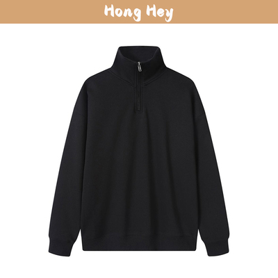 男女款加绒卫衣半高领拉链卫衣