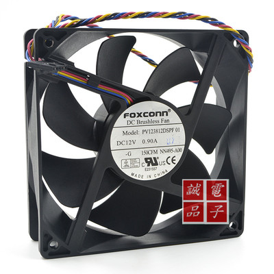 FOXCONN PV123812DSPF 01 12CM 12V 0.90A 12038 4线 PMW控速风扇
