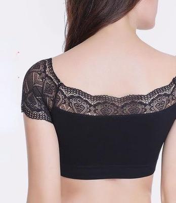Women's beautiful back lace vest type bra top背心式抹胸上衣