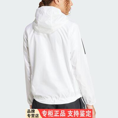 Adidas/阿迪达斯官方正品春季新款女士梭织透气连帽外套IK7445