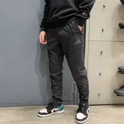 Adidas2025年男子速干透气运动裤健身跑步训练梭织长裤男IB8147